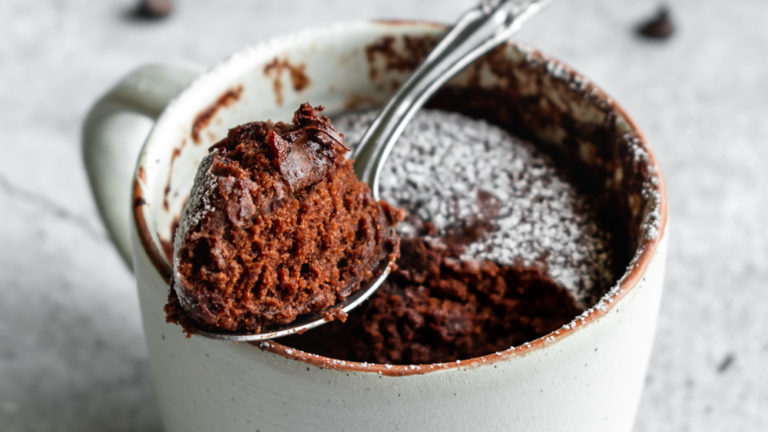 How to make Chocolate Mug Cake - Baking Is Therapy