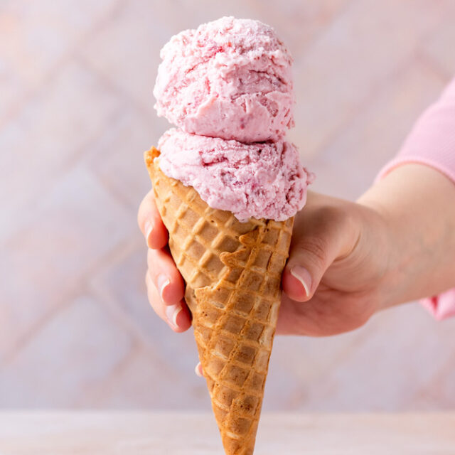 Strawberry Balsamic Ice Cream - Baking Is Therapy