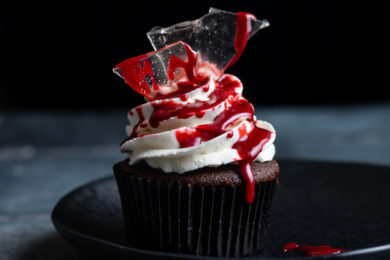 Bloody Broken Glass Chocolate Cupcakes - Baking Is Therapy